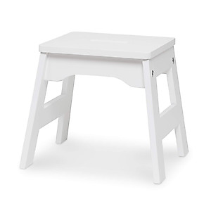 Melissa & Doug Wooden Stools - Set of 2 (White)