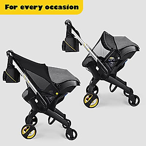 Upperkids Essentials Bag Compatible with Doona Infant Car Seat Stroller, Stroller Accessories, Organizer Bag, Car Seat Bag included Cup Holder, Phone Pockets, Wipes Pocket, Easy Access Baby Essentials