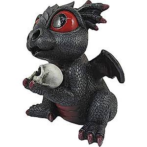 World of Wonders Grave Yard Series Dreamland Dragons | Collectible Dragon Figurine with Birth Certificate | Fantasy Home Decor Accent | 6inch Dragon Statue - Carnelian