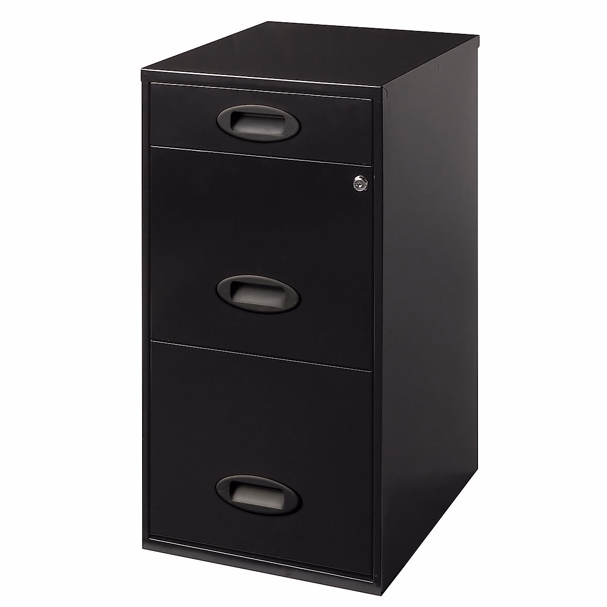 Realspace® SOHO 18"D 3-Drawer Organizer Vertical File Cabinet, Black