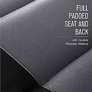 MFSTUDIO Zero Gravity Chairs, Patio Recliner Chair, Padded Folding Lawn Chair with Cup Holder Tray,Grey