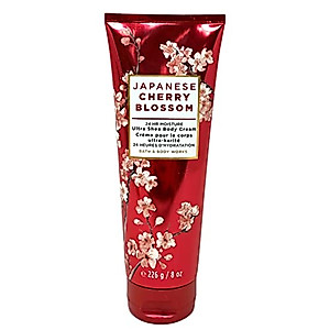 Bath & Body Works Fine Fragrance Mist & Ultra Shea Body Cream Japanese Cherry Blossom 2 Piece Set Full Size 8oz.