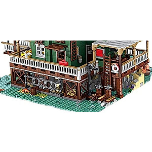 General Jim's Realistically Detailed Fisherman Harbortown Series City Modular Buildings 3452 Piece Three Level Lighthouse Construction Suite Building Blocks Toy Bricks Set for Adults and Teens