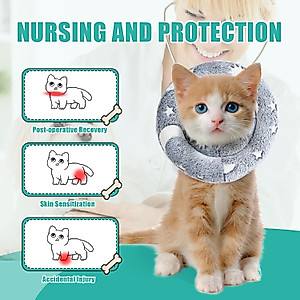 HOMBYS Soft Dog Cone for Dogs and Cats, Glow in The Dark Design Claming Dog, Adjustable Dog Collar Alternative After Surgery, Protective Elizabethan Collar for Dogs Recovery and Stop Licking,L