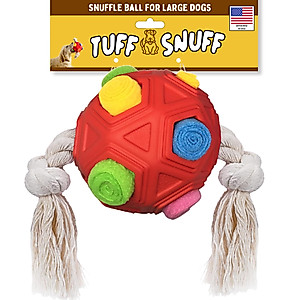 Tuff Snuff Snuffle Ball - Durable Treat Ball for Dogs, Puzzles for Smart Dogs, for Large, Medium, Small Dogs, Enrichment Toys, Interactive Dog Toys to Keep Them Busy