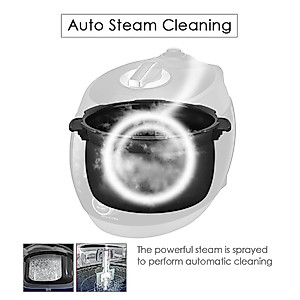 CUCHEN CJS-FD0604RVUS | Heating Pressure Rice Cooker 6 Cup (Uncooked) | Smart Jog Dial | Auto Steam Clean | Voice Guide | Made in Korea | Black/Dark Silver