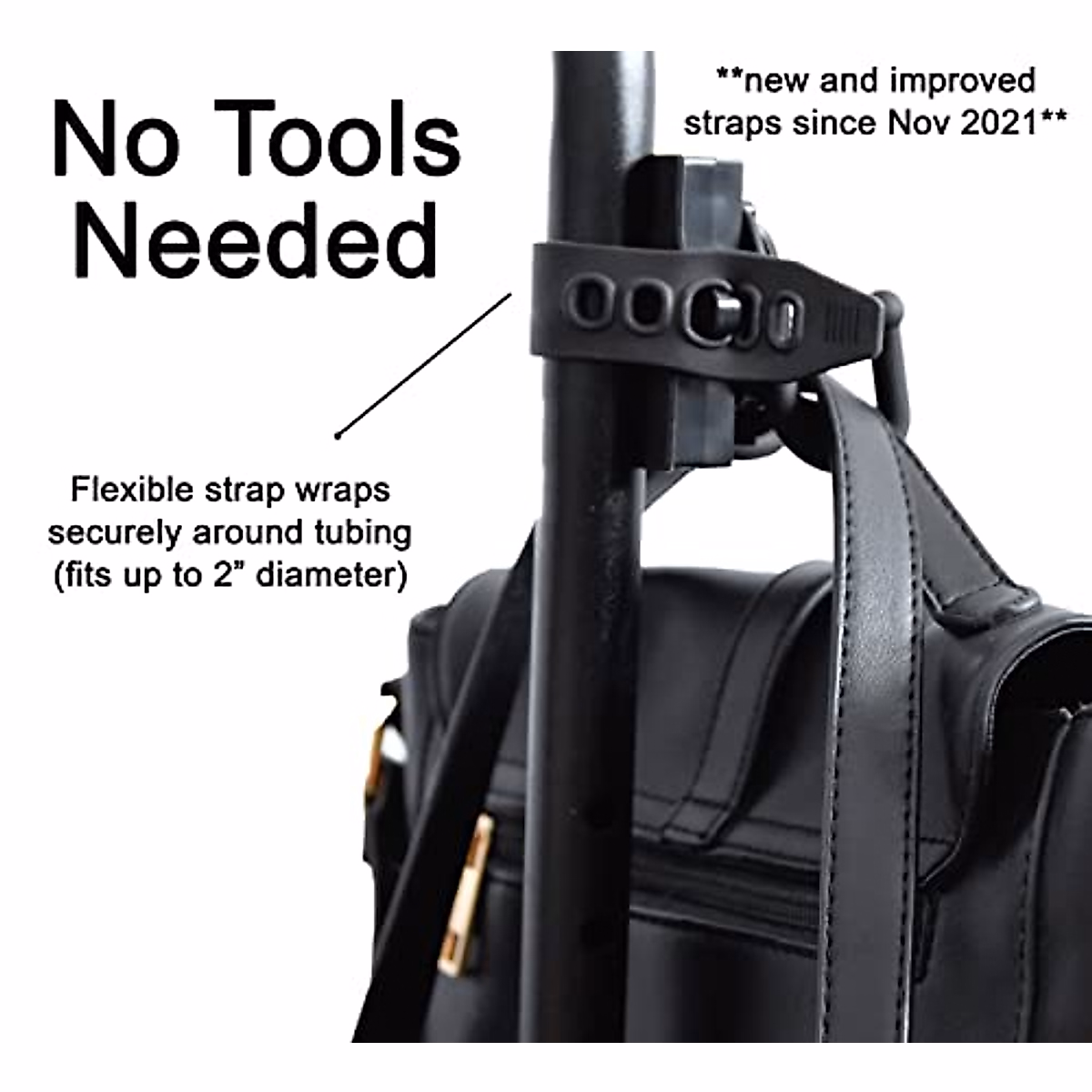 Easy to Use Products Mobility Dual Hooks - Bag, Cane, or Light Holder
