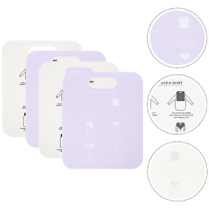Cabilock 4pcs Shirt Folding Board Creative Lazy Foldable Plates Shirts Laundry Organizer Travel Home Shirt Folder Helper