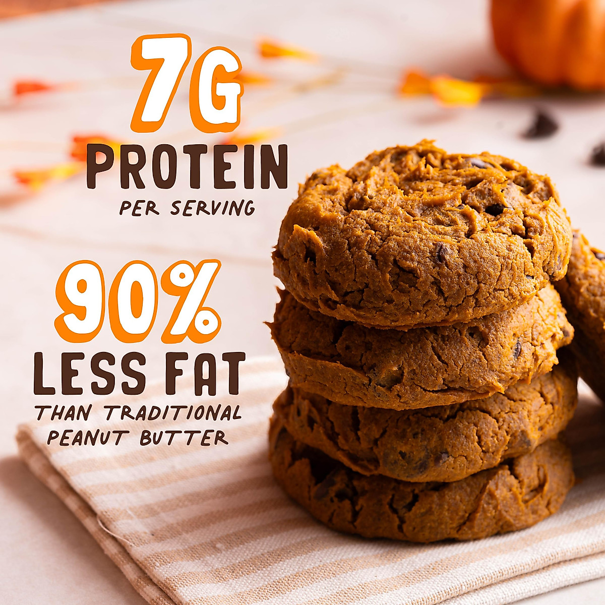 PBfit Pumpkin Spice All-Natural Peanut Butter Powder, Powdered Peanut Spread From Real Roasted Pressed Peanuts, 15 Oz