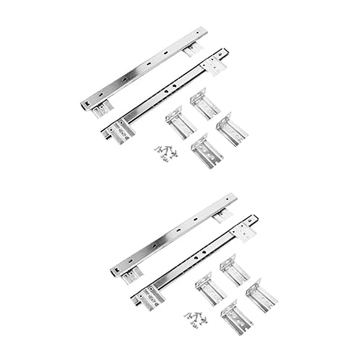OSALADI 2 Pairs Guide Desk Drawer Desk Trays Ball Bearings Furniture Slides Drawer for Desk Computer Desk Rails Rack Bearing Slides Keyboard Tray Rails Dedicated Cold Rolled Steel Hardware