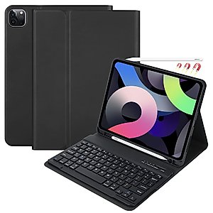 Keyboard Case for iPad Air 11 inch (M3 2025 / M2 2024) & iPad Pro 11 inch (4th/3rd/2nd/1st) Gen - Magnetic Detachable Bluetooth Keyboard with Pencil Holder for 10.9" iPad Air 4th/5th Gen (Black)