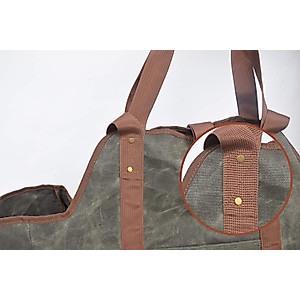 Waterproof Wood Carrier Storage Bag Durable Firewood Large Tote Bag for Garden Backyard Pit Outdoor