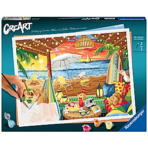 Ravensburger CreArt Cozy Cabana Paint by Numbers Kit for Adults - Painting Arts and Crafts for Ages 14 and Up