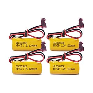 GLESOURCE 1.2V 1200mAh Emergency Exit Light Battery Compatible with Lithonia ELB1P201NB ELB1P2901N Lithonia ELB0320 Grainger 4WT20 OSA212 NIC1169 EBE-33 (4 Pack)