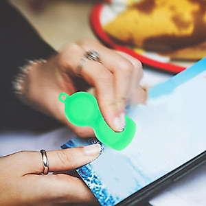 Luxshiny Ticket Scratcher Keychains, 5pcs Small Scraper Tools Scoop Shape Scratcher Keyring For Tickets Stickers Labels Films Sublimation