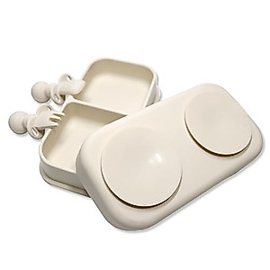 Travel Baby Suction Plate to Go, Portable Silicone Suction Plate Set for Toddler, Baby Divided Bowls with Utensils, Compact Design for Travel and Outdoor, Microwave & Dishwasher Safe