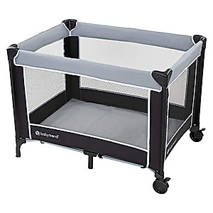 Baby Trend Portable Playard with Bassinet, Twinkle Grey