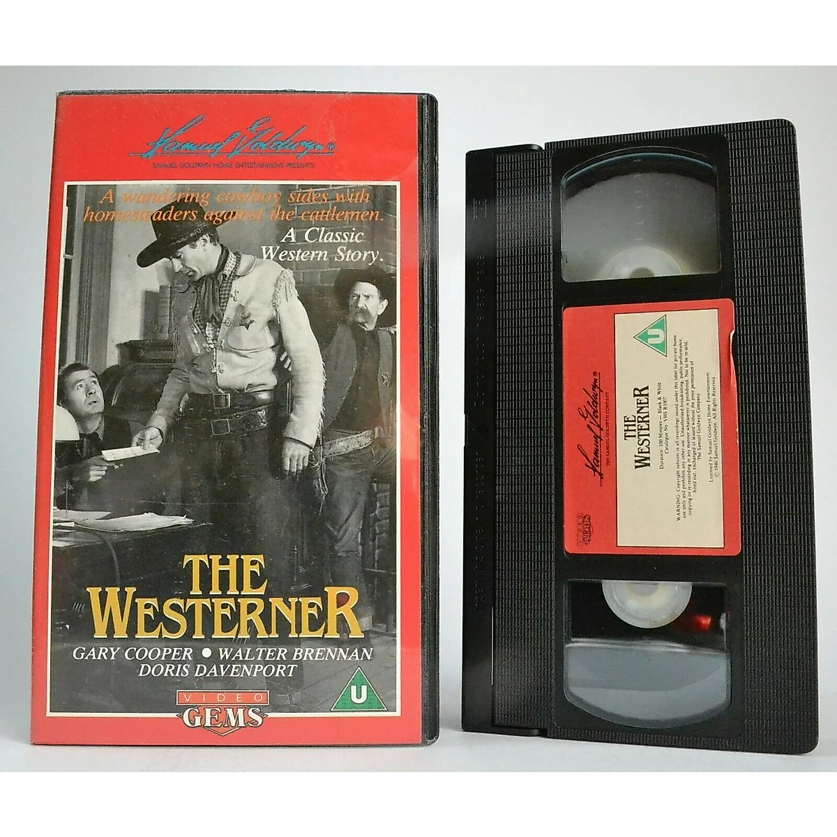 The Westerner (1940); [Video Gems]: Romantic Western - Gary Cooper - Pal VHS