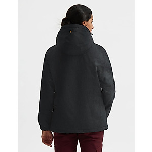 GEMYSE Women's Mountain Waterproof Ski Snow Jacket Rain Winter Jacket Coat Hooded Windproof Parka(Graphite Grey,Large)