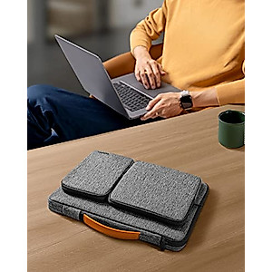 tomtoc 360 Protective Laptop Sleeve for 15-inch New MacBook Air M2 A2941 2023, 15 Inch Surface Laptop 5/4/3, Dell XPS 15 Plus, 15-inch MacBook Pro (A1990 A1707), Water-Resistant Accessory Bag Case