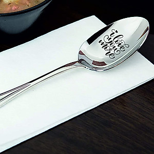 I love you more - Engraved Stainless Steel Spoon for - love you most gift for Boyfriend Girlfriend | Christmas Birthday Gift for Men Women | Engagement Gift for Bride