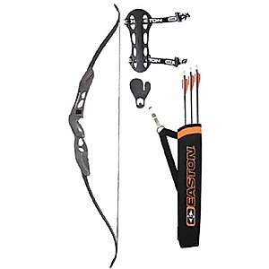 Easton Youth Beginner Recurve Bow Kit, Black, 10-20-Pound