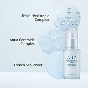 Aesthetic Hydration Cosmetics AHC Face Serum Aqualuronic Hydrating Aqualuronic Korean Skincare 1.01 oz