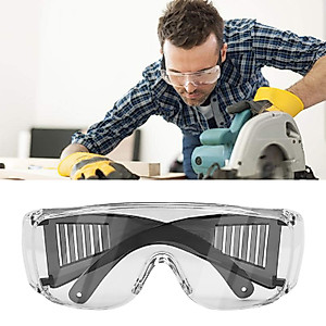 Shooting Glasses Over Eyeglasses, Anti Fog Eye Protection for Shooting Range Over Prescription Safety Glasses with Hard Case OTG,Clear Lens