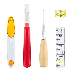 OVLORT Upholstery Repair Kit 29-Pack, Leather Craft Tool Kit Leather Hand Sewing Needles Canvas Thread and Needles Tape Measure Large-Eye Stitching Needles for Leather Repair