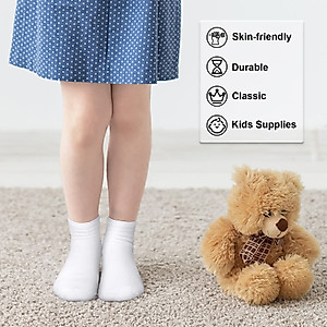 Poroka 24 Pairs Kids' Low Cut Socks Half Cushion Kids Ankle Socks Unisex Boys Girls Socks for Kids Toddlers