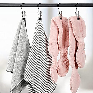 ODILCO Black Boot Hanger Clips, 24PC Hook Clips Hold, Hanging Clothes Pins Hooks - Portable Stainless Steel Home Travel Hangers Clips