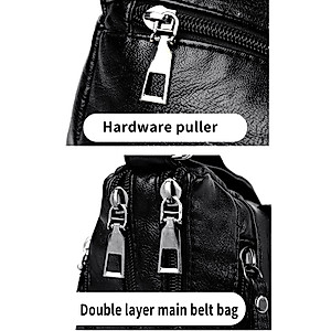 SENYUNI Ladies Handbags Soft PU Leather Crossbody Bags for Women Multi Pocket Waterproof