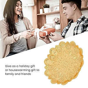 Gold Fruit Bowl, 5.5inch Decorative Metal Centerpiece Bowl Modern Fruit Bowl for Kitchen Counter Gold Bowls Gold Candies Dessert Serving Tray for Dinners Parties