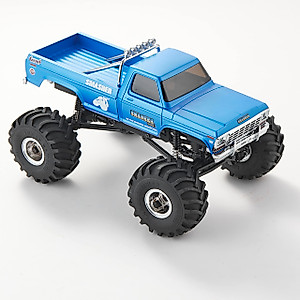 WOWRC RC Truck Crawlers FMS FCX24 Smasher, 1/24 Remote Control Monster Truck Mini RC Rock Crawler, Hobby RC Cars 8km/h 2 Speed Transmission for Adults, 2.4Ghz RTR with Battery, USB Charger, Blue