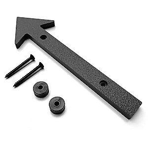 GoHomeNumbers Plastic Arrow Sign, 6 inches long with hardware included, 6 inches, Black