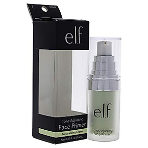 e.l.f, Tone Adjusting Face Primer - Small, Lightweight, Long Lasting, Silky, Smooth, Neutralizes Uneven Skin Tones and Redness, Preps Skin, Suitable For All Skin Types, 0.47 Oz
