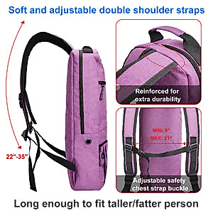 iGuerburn Oxygen Tank Backpack Size D, Portable Oxygen Backpack for D/M15 JD/M22 Cylinder Bag O2 Tank Carrier Holder for Travel (Purple)