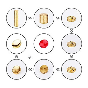 ChromLives Camera Button Shutter Release Button Brass Compatible with Fuji Fujifilm11mm Concave 10mm Convex Surface (Combo 2Pack)