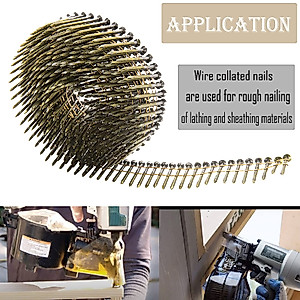 Siding Nails 1-1/4-Inch x .092-Inch, 15-Degree Collated Wire Coil, Full RoundHead, Ring Shank, Hot-Dipped Galvanized, 1600 Count for Rough Nailing of Lathing and Sheathing Materials by BOOTOP