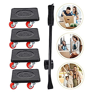 VILLCASE 1 Set Mover Moving Pulleys Home Moving Device Household Moving Tools Bed Moving Shifter Multipurpose Tool Furniture Moving Device Multitools Bracket Rubber Wheel Dolly