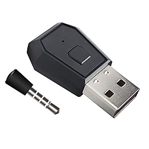 Zamia Wireless Adapter for PS4/PS5 Dongle Mini USB 4.0 Headset Adapter Transmitters Microphone Receiver Support A2DP HFP HSP