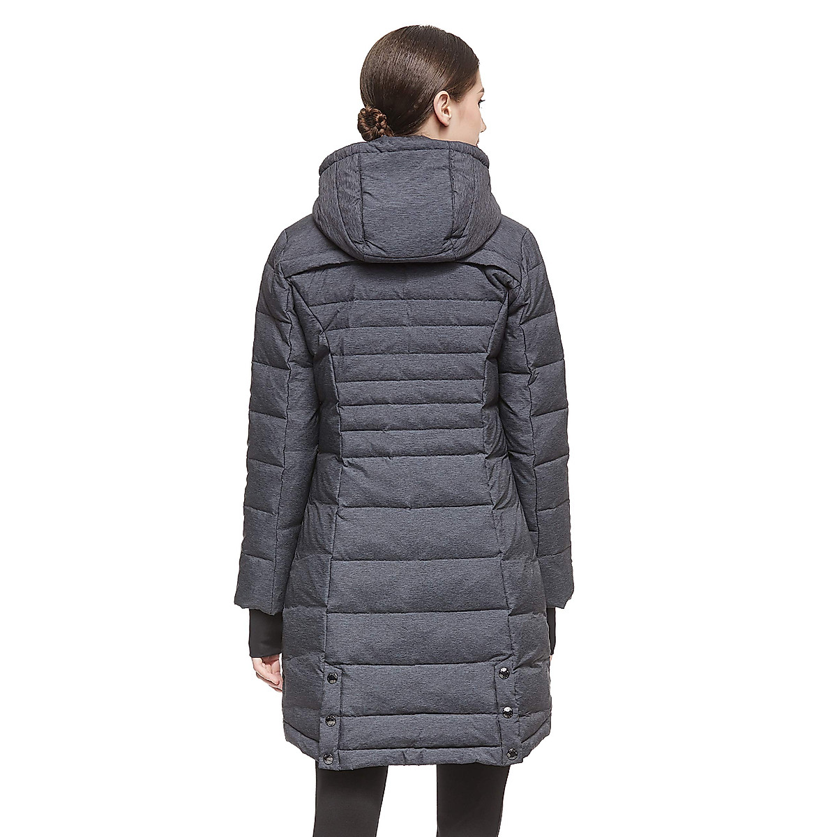 Orolay Women's Down Jacket Coat Mid-Length Darkgrey M