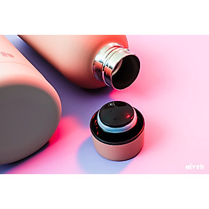 Insulated Stainless Steel Water bottle, aiveh, Bottle water, Tea, Coffee, tumbler, Leak Proof, Thermal bottle Water, Thermos, Hot cold bottle, BPA-FREE bottle water, 24oz, Black