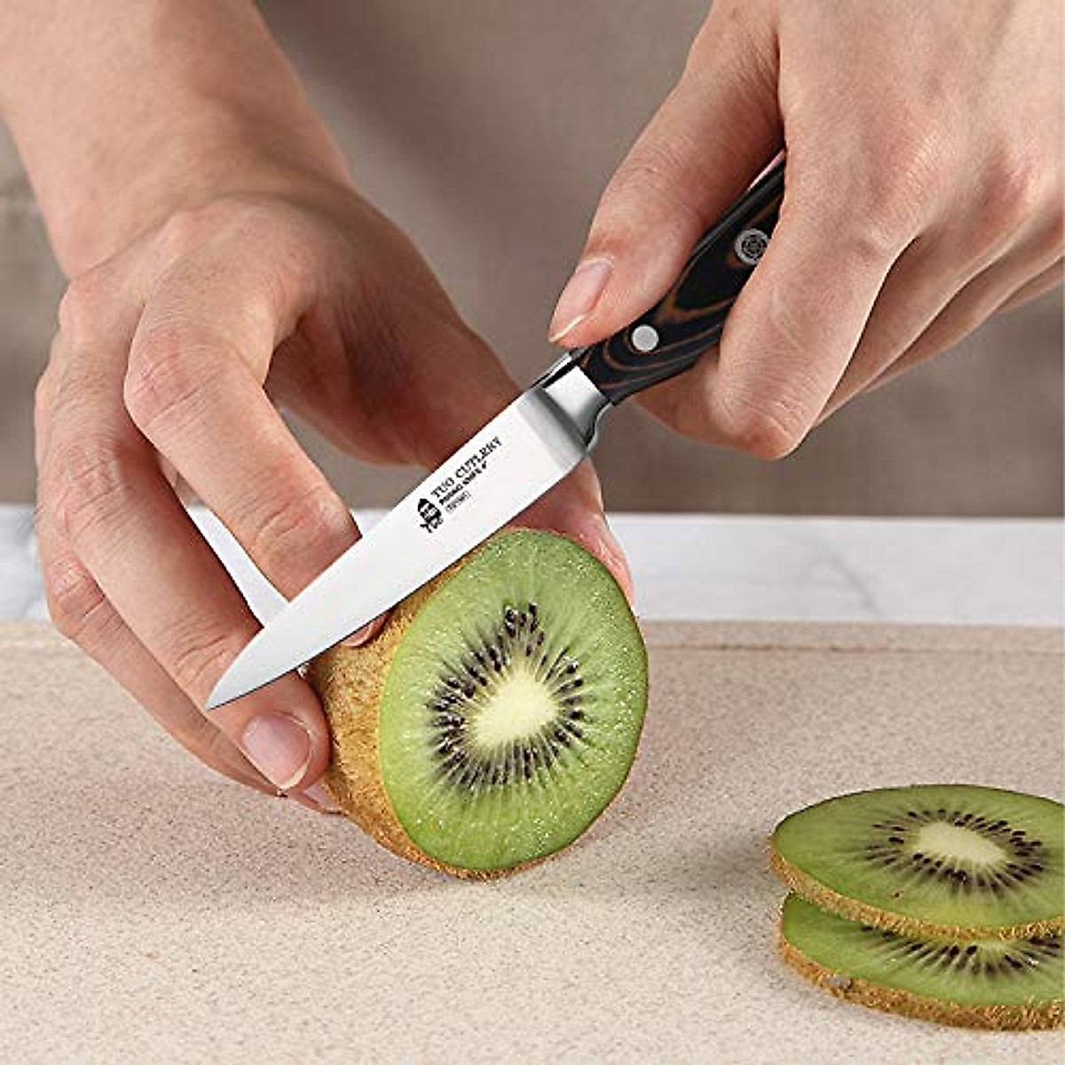 TUO Paring Knife-4 inch Fruit Peeling Paring Knife-German Stainless Steel Small Kitchen Knife-G10 Full Tang Handle-Legacy Series
