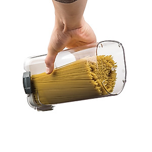 Progressive International Prepworks ProKeeper 2- Piece Kitchen Clear Food Baker's Kitchen Storage Organization Canister Set (Pasta 1.4-Quart)