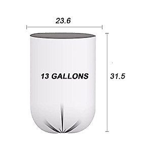 80 Counts Strong Trash Bags Garbage Bags by Teivio, Bathroom Trash Can Bin Liners, Small Plastic Bags for home office kitchen (13 Gallon, White)