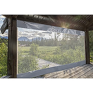 exproyzk Vinyl Curtain with Rustproof Grommets - Waterproof Tarpaulin - 100% UV & Weather Resistant - for Porch, Screen Rooms, Gazebos (Color : Clear, Size : 2x3.3m/6.5x10.8ft)