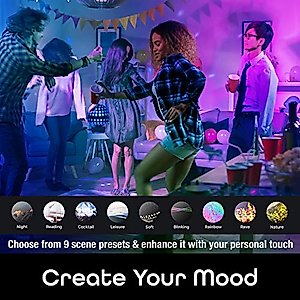 Geeni Prisma 800 2700K Dimmable A19, 60W Equivalent Color Changing RGBW LED Smart WiFi Light Bulb, Works with Alexa and Google Home, No Hub Required, Requires 2.4GHz WiFi  (2 Pack)