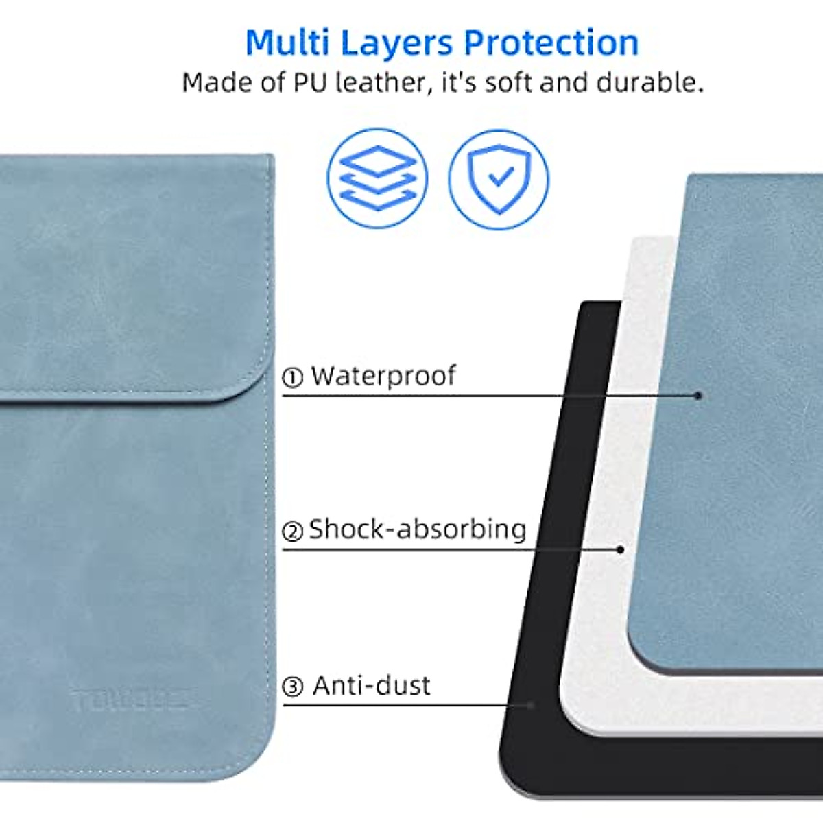 TOWOOZ Sleeve Compatible with 2022 New M2 MacBook Air 13.6 Inch A2681 / MacBook Pro 13-13.3 Inch/ MacBook Air 13-13.6 Inch M1 M2 Chip, Laptop Sleeve Case with Accessory Pouch