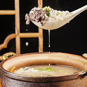 HANSGO 4PCS Ceramic Soup Spoons, 9 Inch Asian Soup Spoons, White Soup Spoons, Long Ladles Spoons